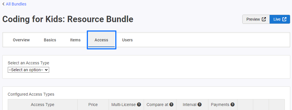 Access of a Bundle – LearnDesk